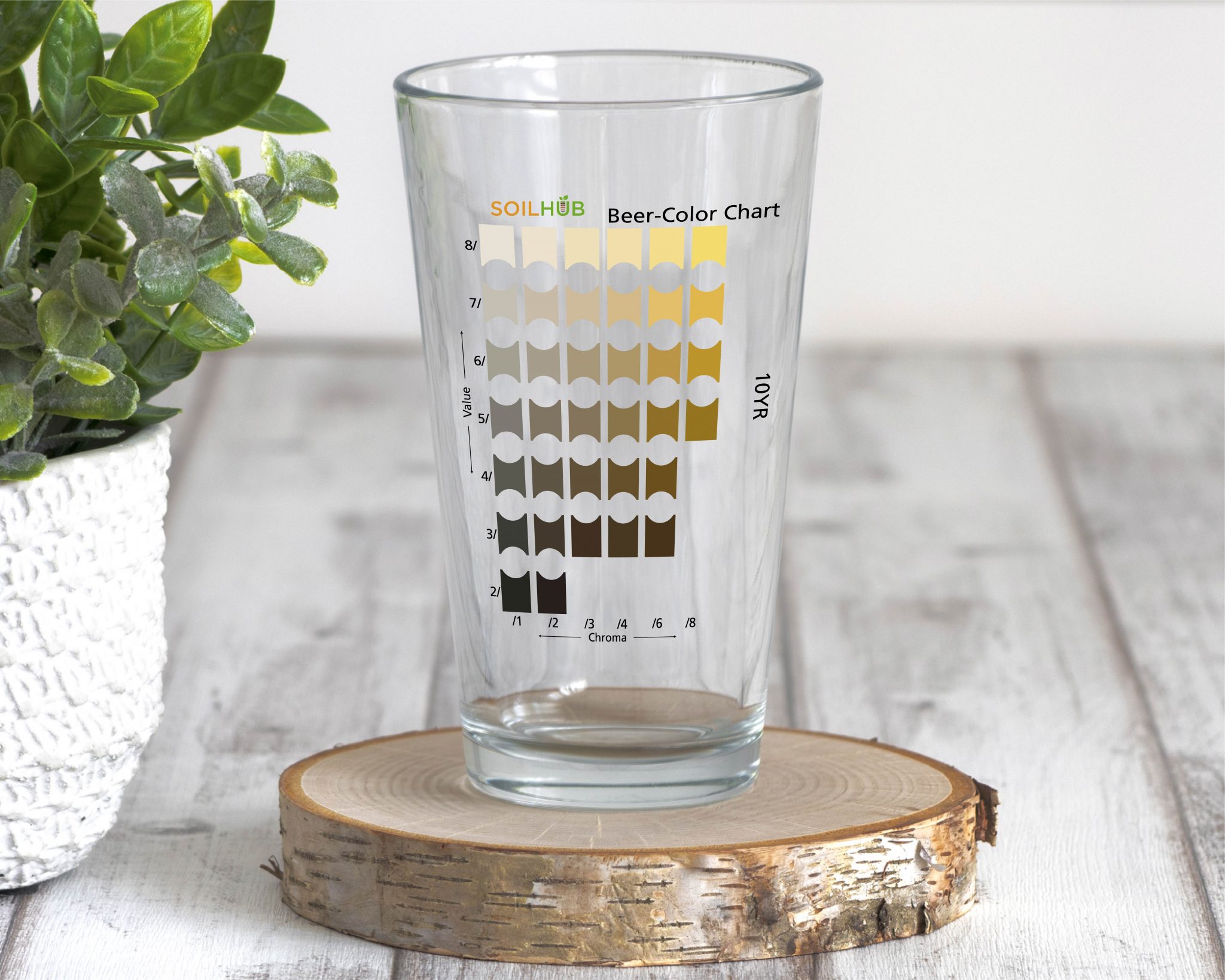 Beer Color Chart Pint Glass - SoilHub.com